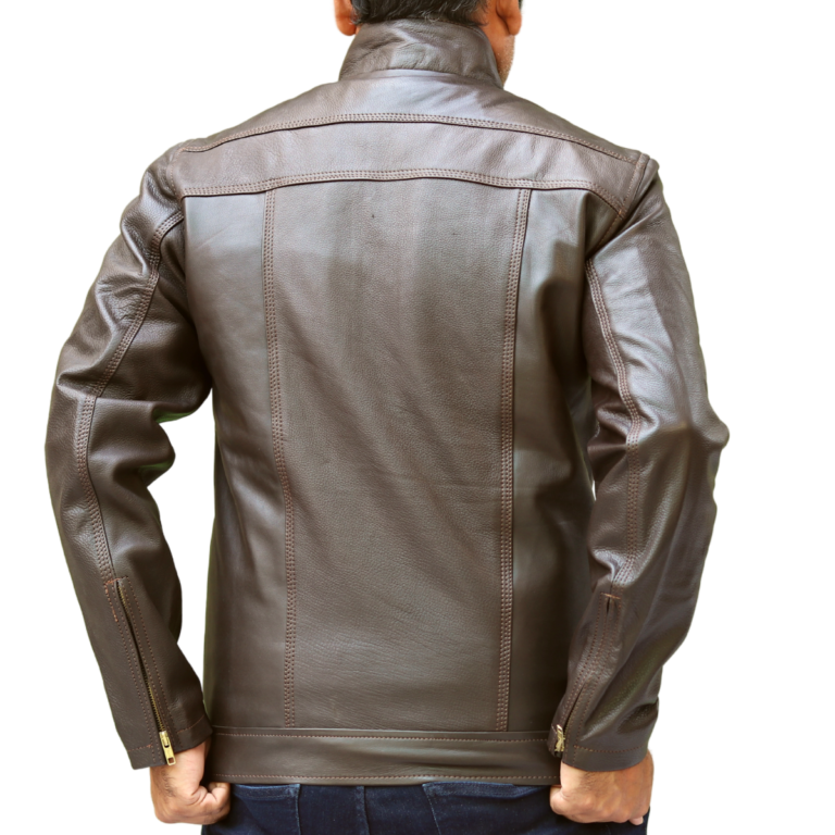 Plain Leather Jacket for Men - Black – Mender Leather Factory