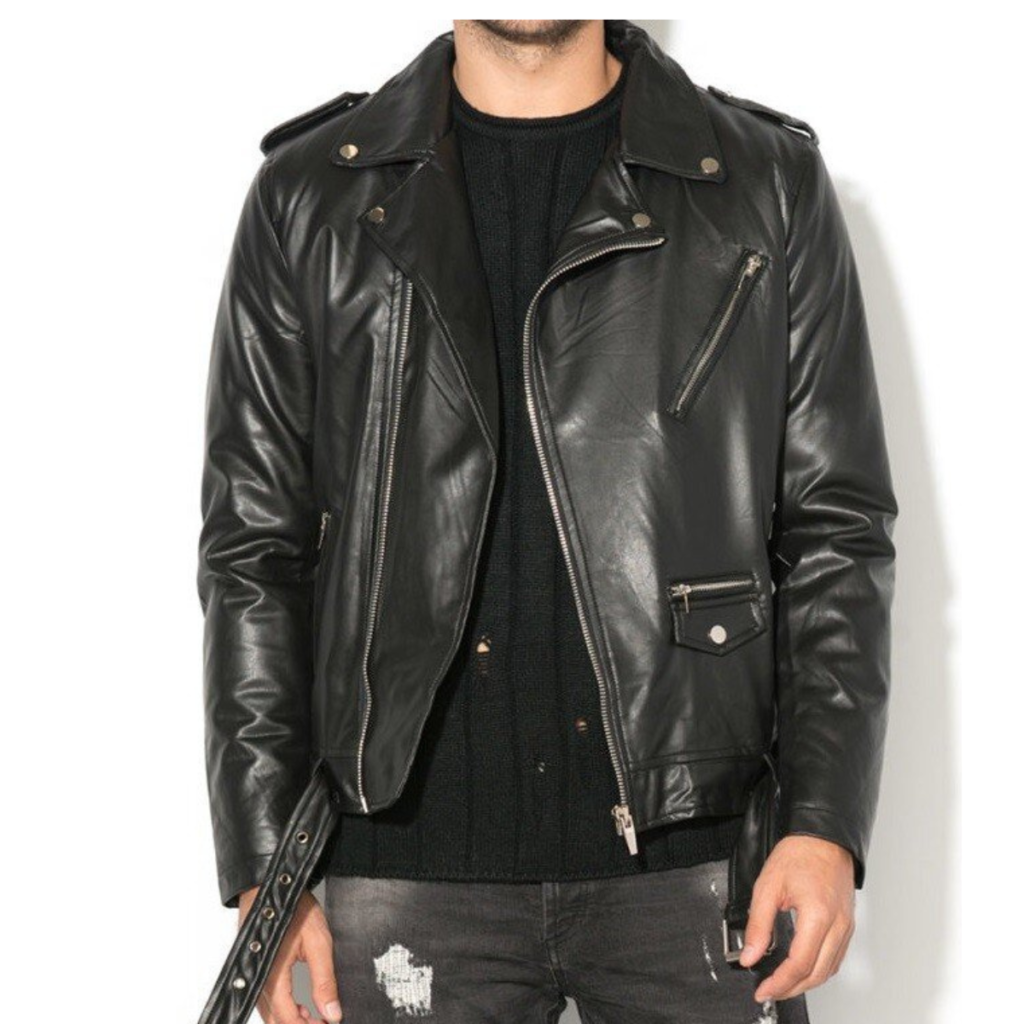 Black Leather Jacket - Plain - GCI-BLK - Mender Leather Factory