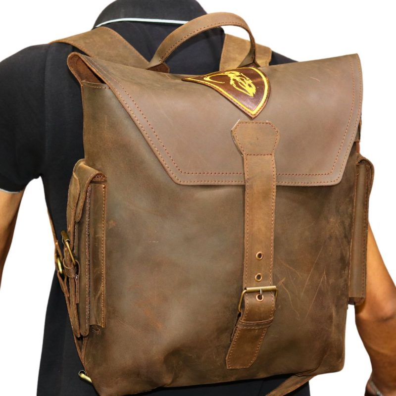 Scout Smart Bag Pack – Crazy Horse Leather - Mender Leather Factory